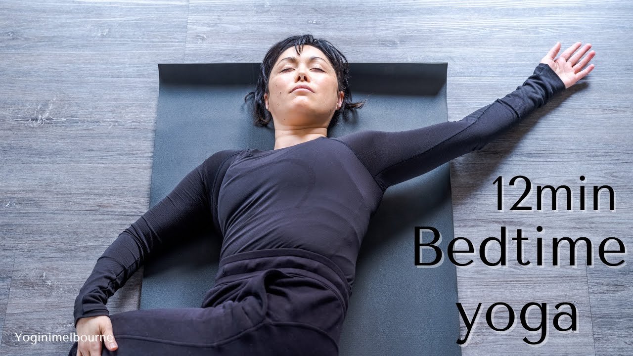 Bedtime yoga for deep sleep & rest | 5 yoga poses | decompress spine ...